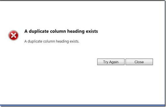 {Error Resolution} A Duplicate Column heading exists in Dynamics CRM – MSDYNAMICSBLOG BY DEEPESH