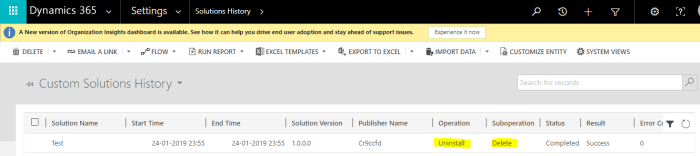(Quick Tip) Solution History in Dynamics 365 | MSDYNAMICSBLOG BY DEEPESH